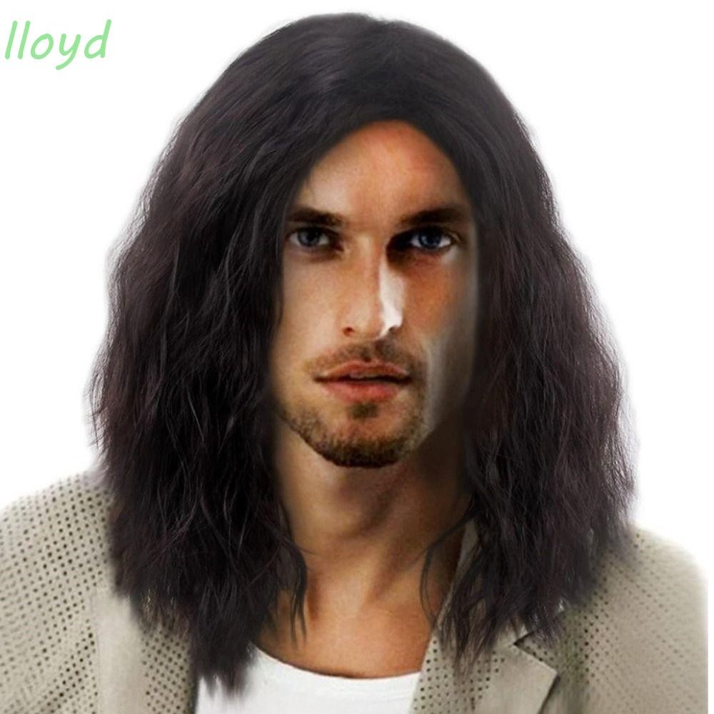LLOYD1 Men's Cosplay Wig, Synthetic Chemical Fiber Long Curly Hair ...