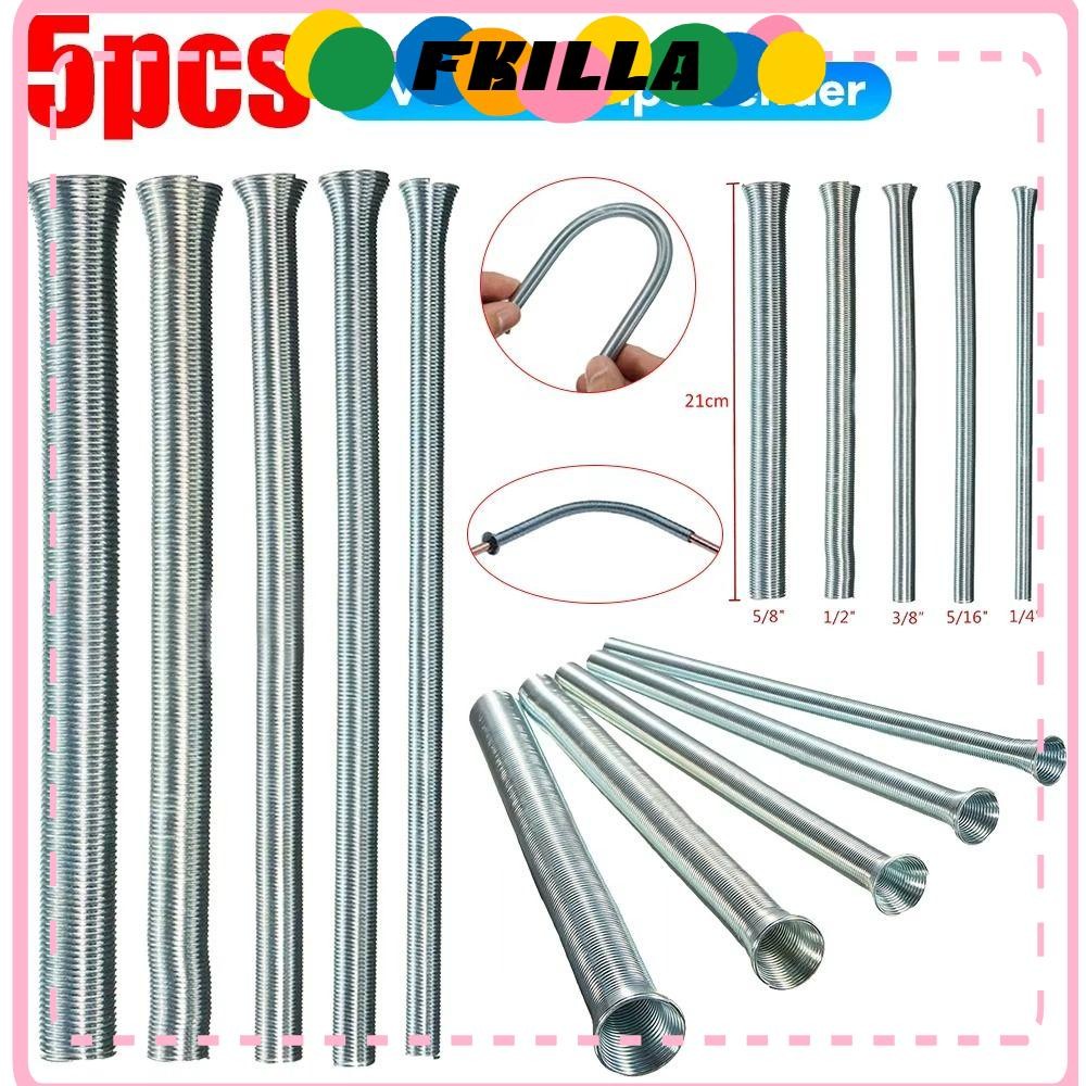 FKI 5Pcs/Set Spring Pipe Benders, 1/4 1/2 3/8 5/8 5/16 Hand Tool Tube ...