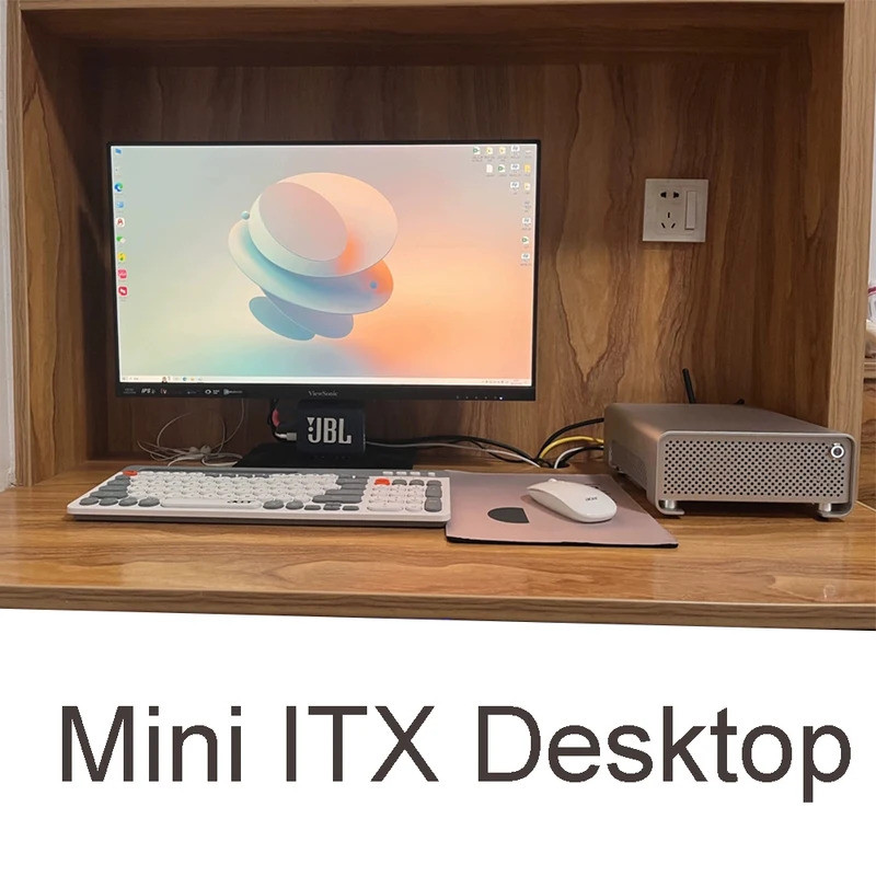 Aluminum Alloy ITX Chassis With 60mm Fan ATX Power Supply Mini Table ...