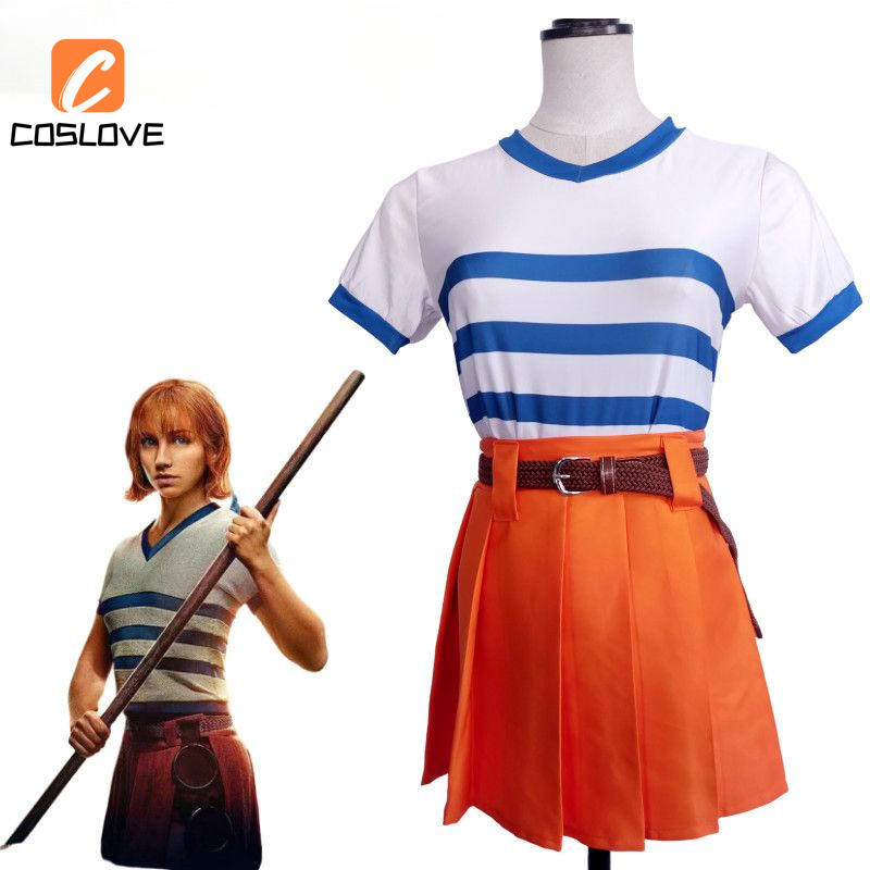 Live Version ONE PIECE Nami Cosplay Clothing Full Set Costume Outfits ...
