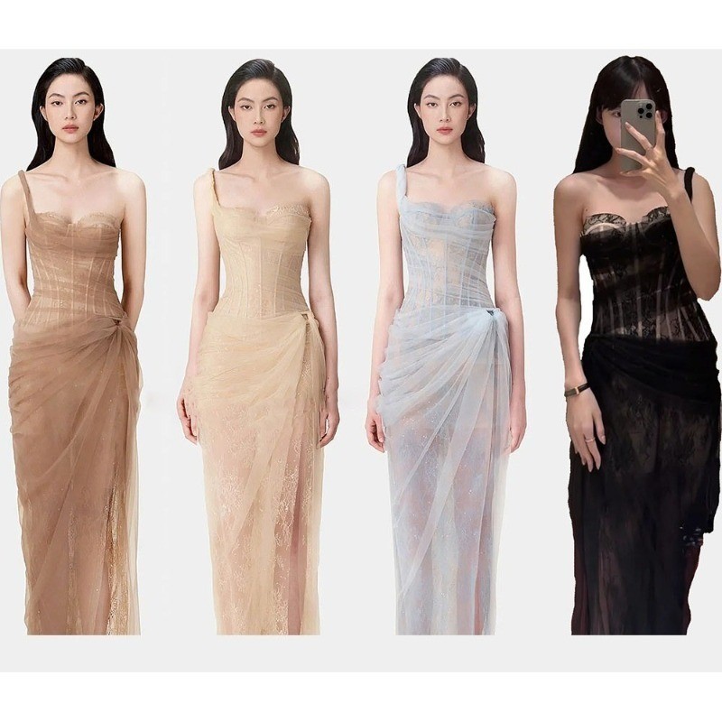 2025 New Style Gauze Gauze Tube Top Sling Dress Dress | Shopee Philippines