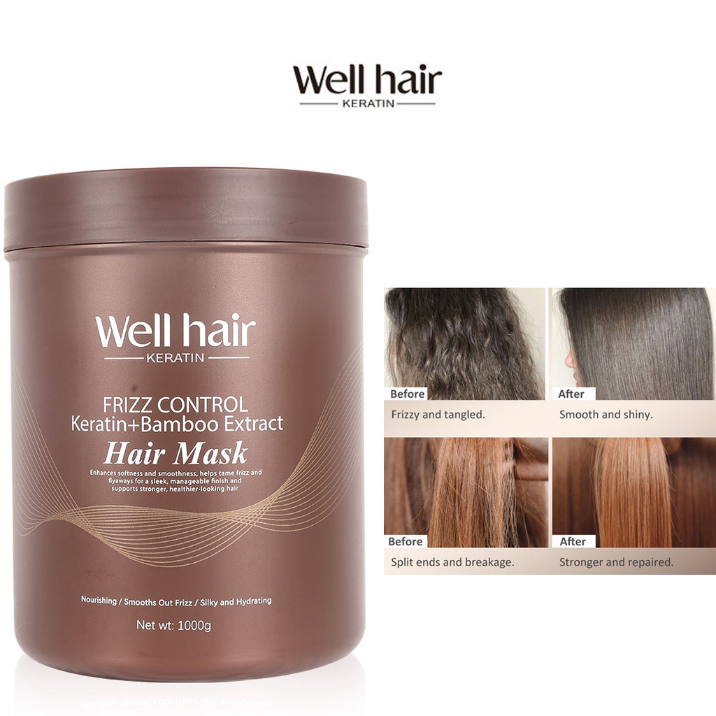 Bremod WELL Hair Mask Keratin Frizz Control Keratin Bamboo Extract ...