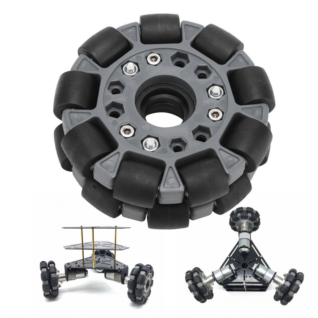 Nearbeauty 100mm Omni Wheel Wheels Rubber Bearing Rollers RC Car ...