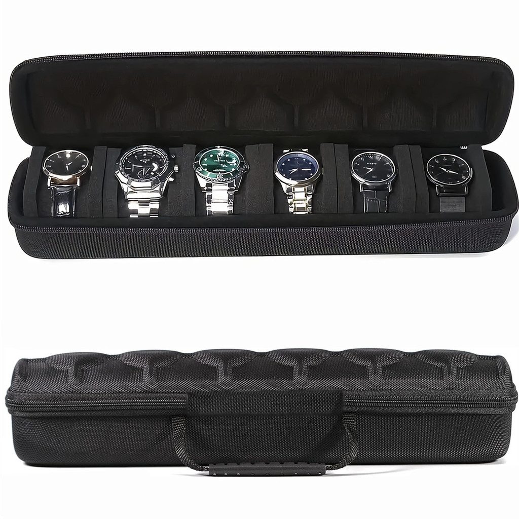 6 Slots Watch Organizer Box For Men Or Women Watch Portable Travel Case ...