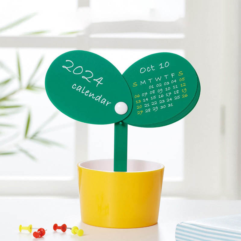 TINA 2025 Desk Calendar Storage Box Desktop Pen Holder Calendar Fashion ...