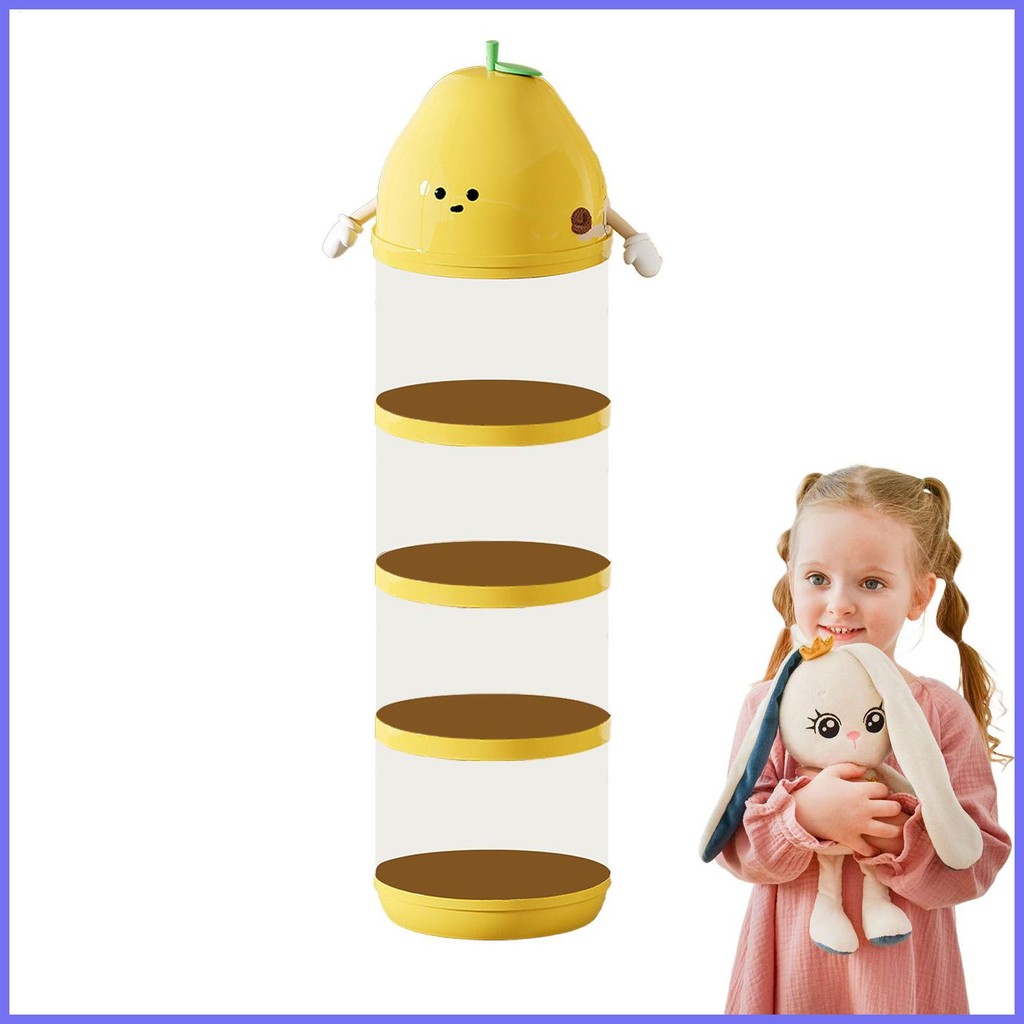 Stuffed Animal Tube Pear Shape Clear Plush Storage Tube Holder Vertical ...
