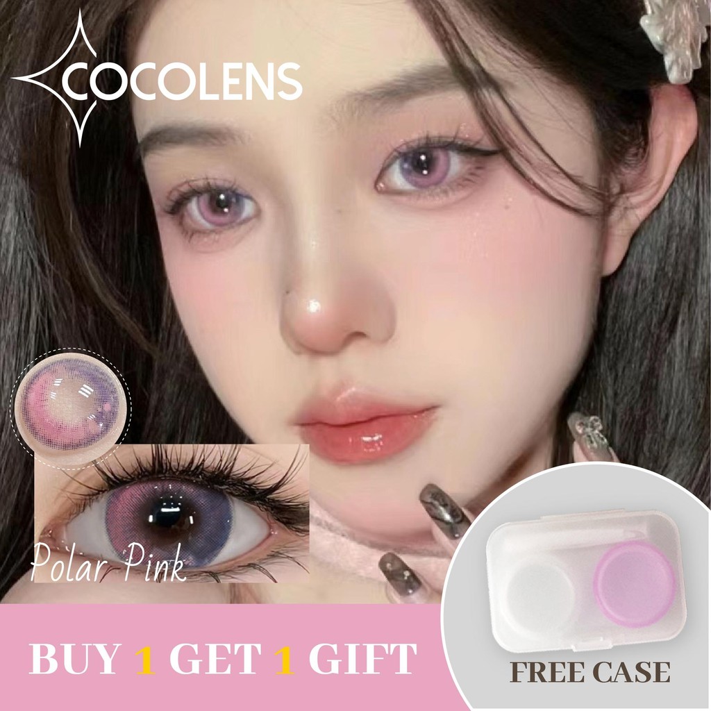 【BUY 1 GET 1 】COCOLENS Pink Contact Lenses Natural Big Eyes (0.00-6.00 ...