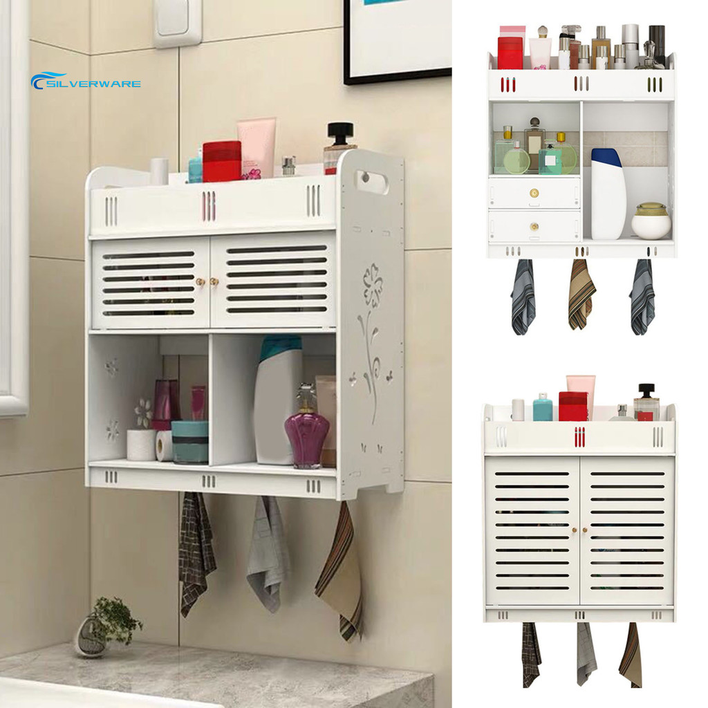 SILVERWARE Kitchen Wall Cabinet Large Capacity Multiple Compartments ...