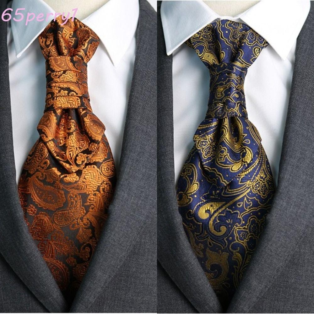 PERRY1 Floral Neck Ties, Jacquard Gravatas Groom Neck Wear, Classic ...