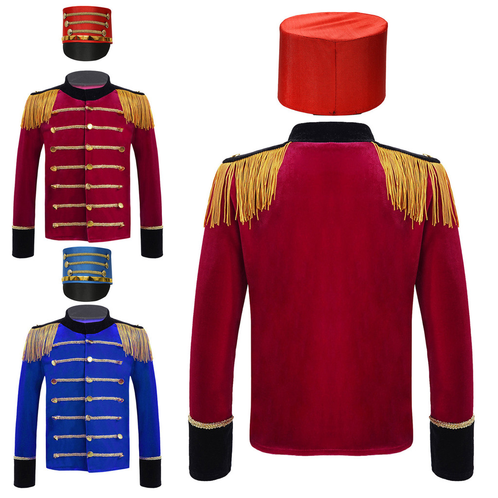 Moily Boys Drum and Trumpet Team Honor Guard Uniform Velvet Long ...