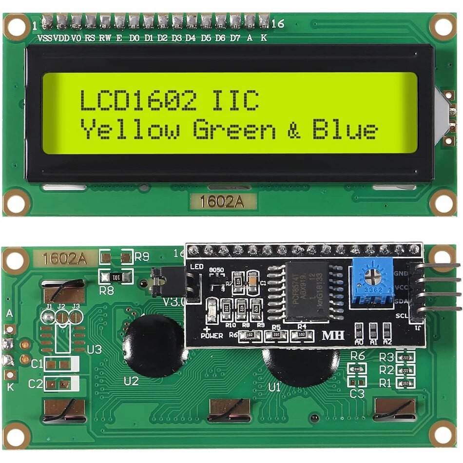 LCD1602 1602 LCD Module Blue/Green Screen 16x2 Character LCD Display ...