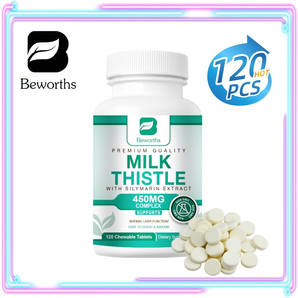 Beworths Milk Thistle Chewable Tablets 450mg Help Normal Liver Function ...