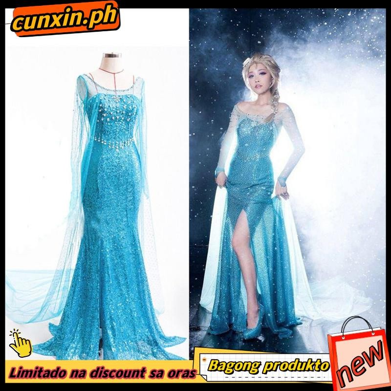 Ready Stock Role Play Performance Costume Frozen Elsa Princess Dress ...