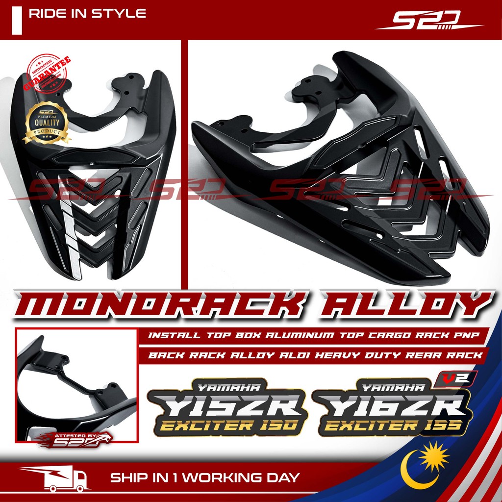Rear Monorack YAMAHA Y15 Y16 V2 Back Rack Alloy Aloi Heavy Duty Rear ...
