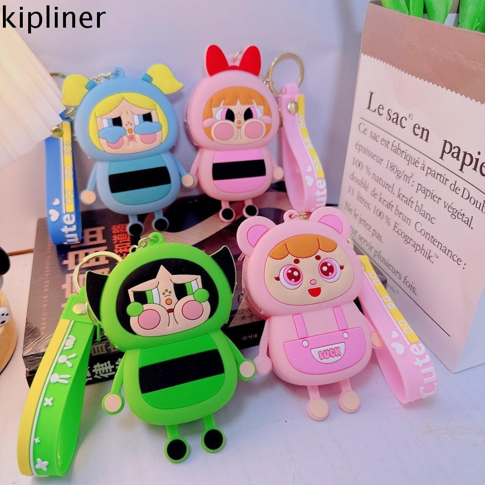 KIPLINER The Powerpuff Girls Key Bag, Anime Figure Bee Shape Silicone ...
