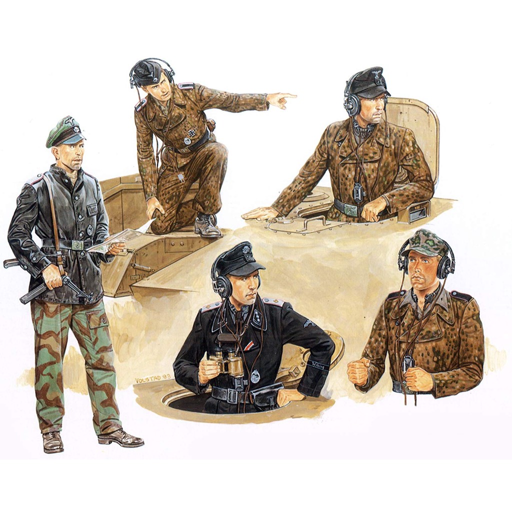 Dragon 1/35 WW.II German Waffen SS Tank Crew 1944-45 Plastic Model Kit ...