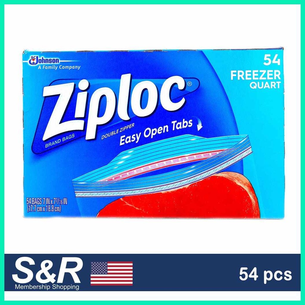 Ziploc{l;Quart~GxFreezer|T=Bags(U=54pcs | Shopee Philippines