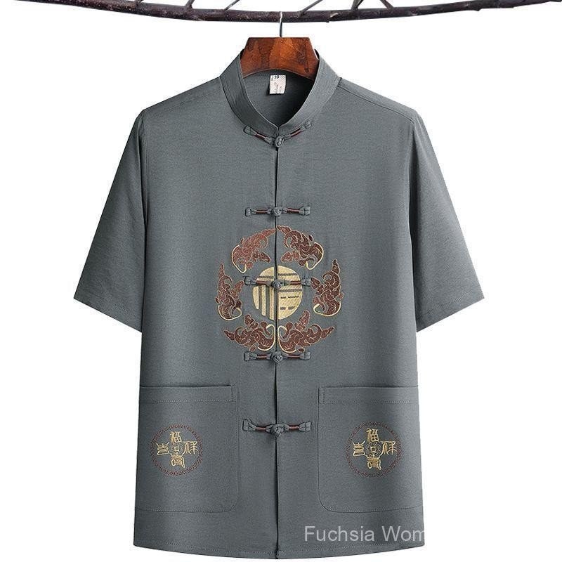 chinese collar men casual shirt for men chinese polo for men summer ...