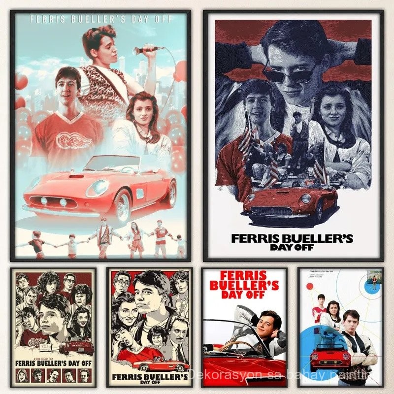 Ferris Buellers Day Off Classic Movie Poster Fancy Poster Wall Sticker ...
