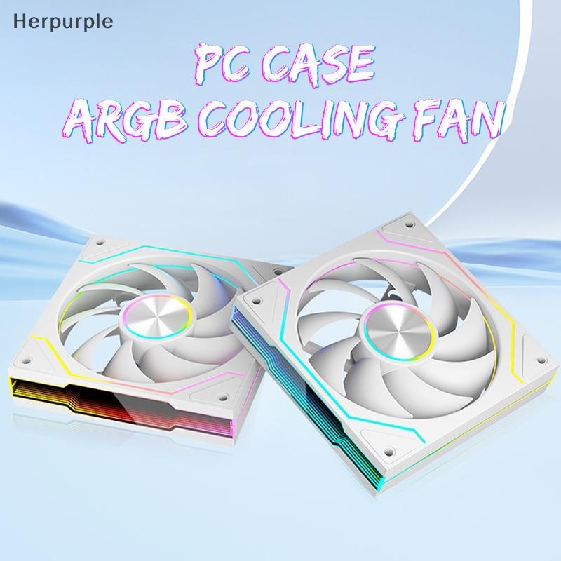HER Computer Case Fan Ventoinha ARGB Fan 4pin PWM CPU Cooling Fan 3pin ...