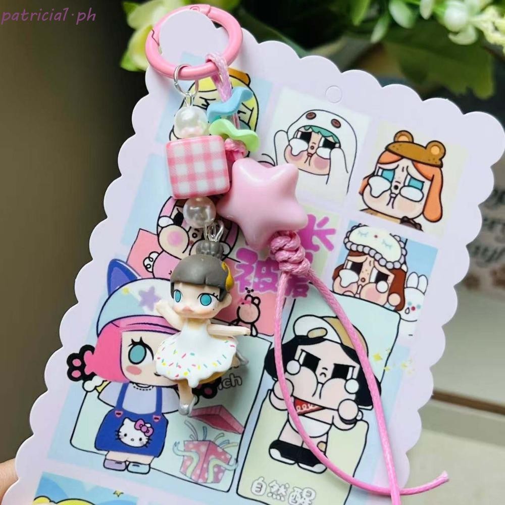 PATRICIA Molly Key Ring, Resin Cartoon Cute Grain Keychain, Crybaby Ornament Animal Croissant ...