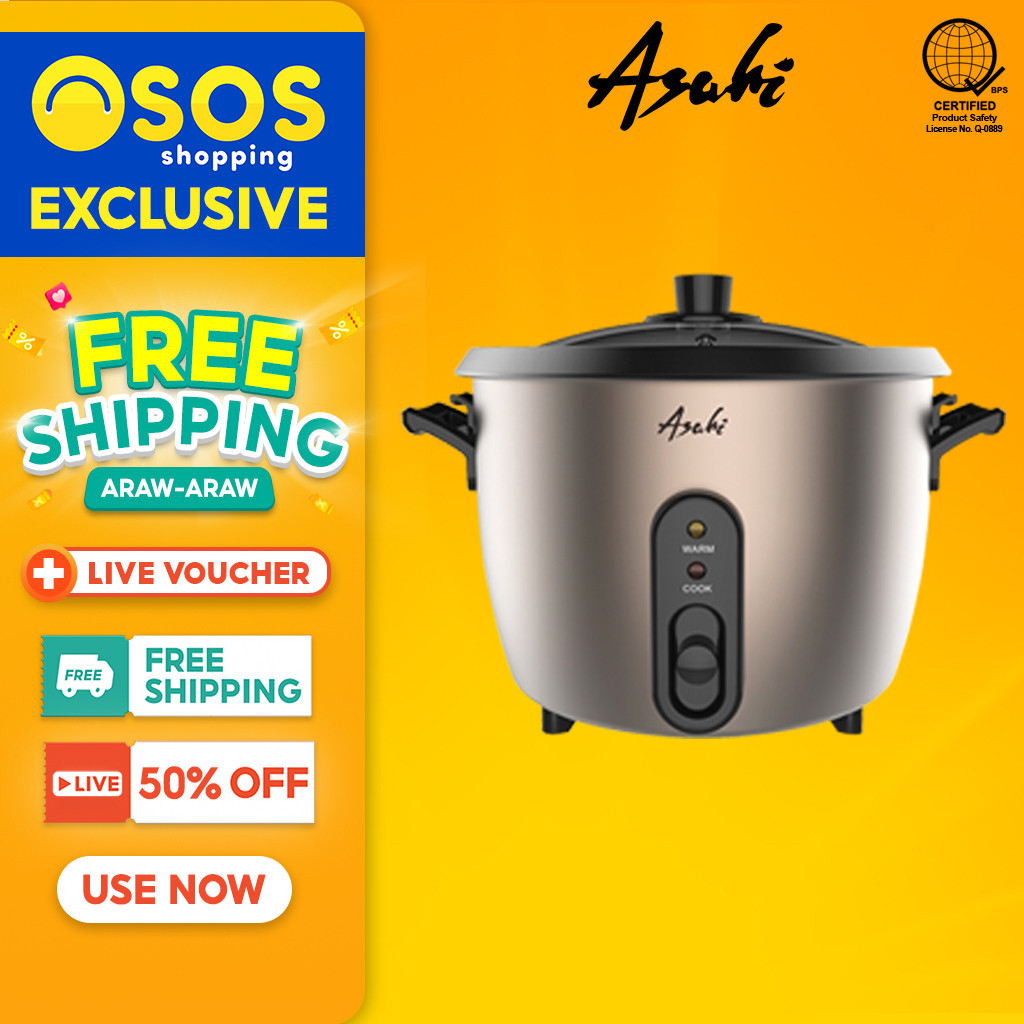 Asahi 1.5L / 8 Cups Rice Cooker Non-stick Rice Cooker Teflon Cooker RC ...