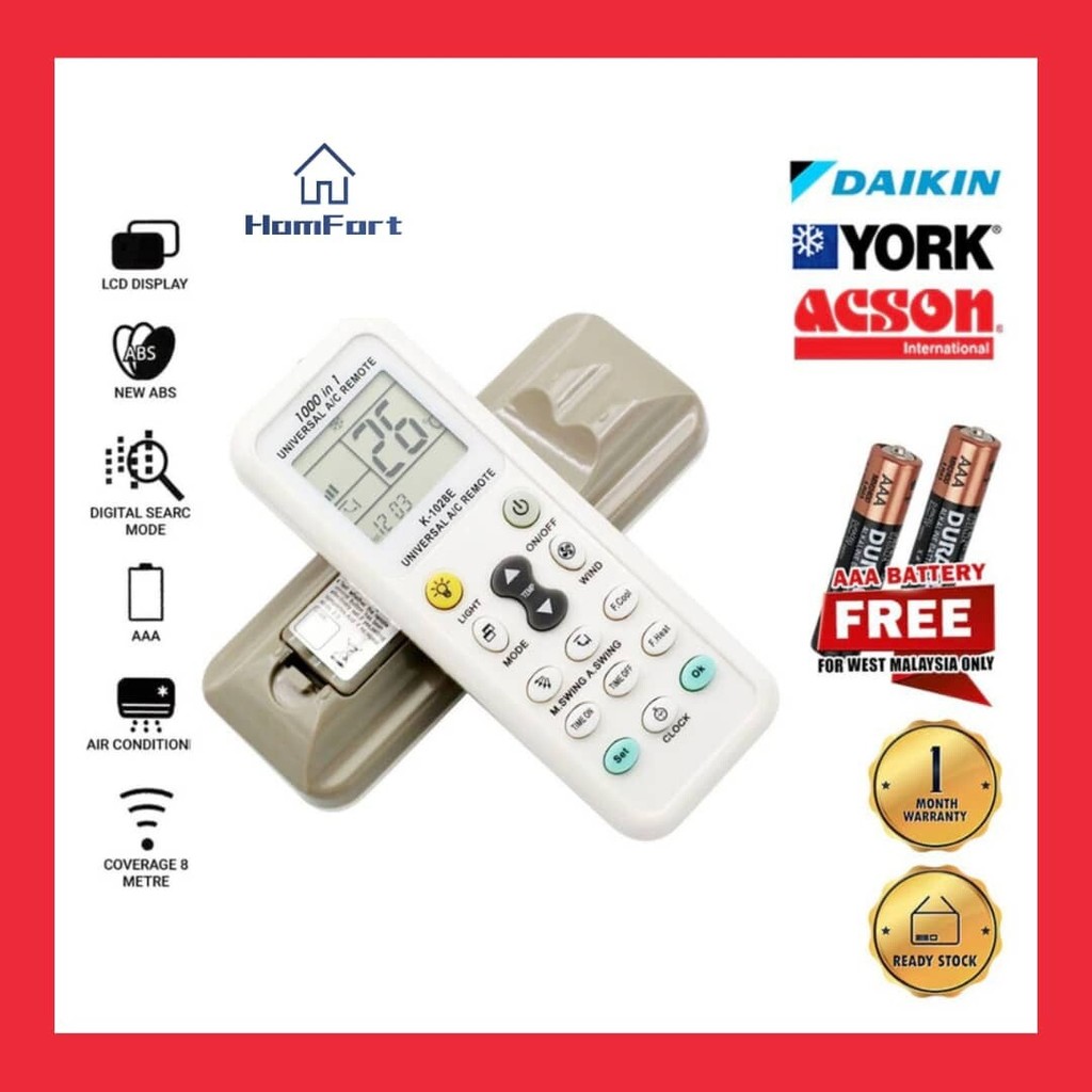 Universal Aircond Remote Control All Brand/Model Supported AC Remote ...