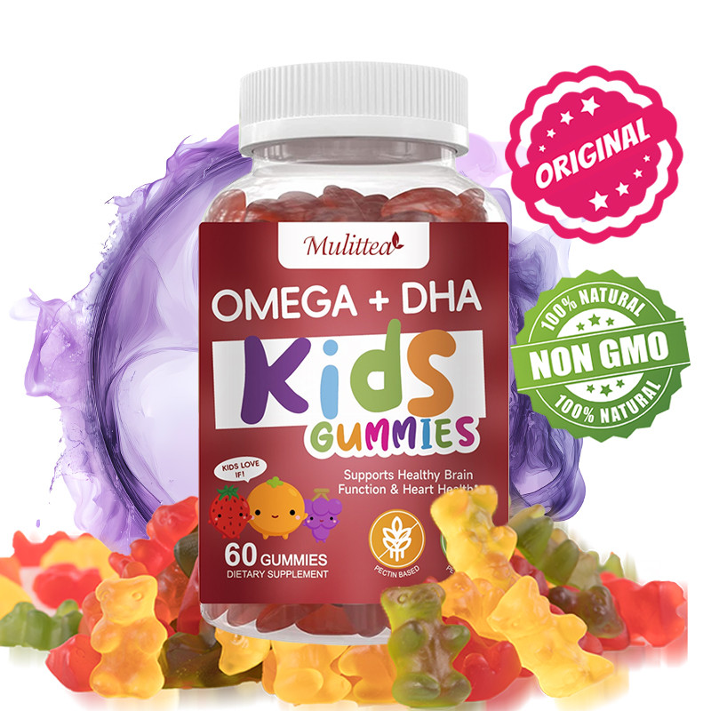 Mulittea OMEGA DHA for Kids Gummies for Brain Development Protect ...