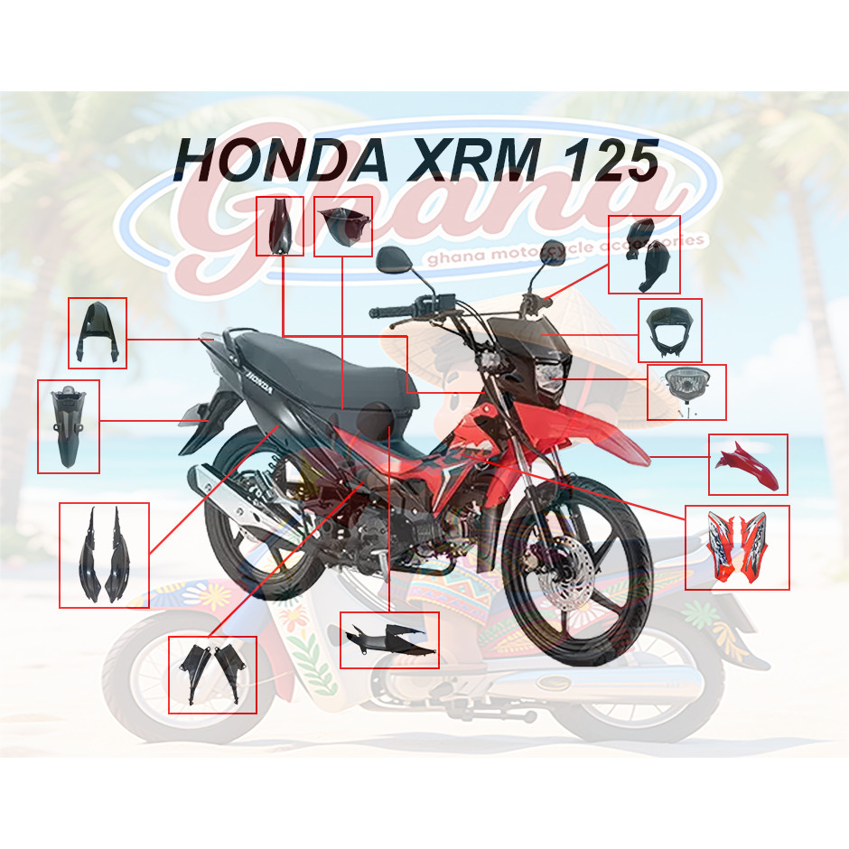 HONDA XRM 125 FULL BODY FAIRING KIT 4 COLORS 12IN1 10IN1 7IN1 FOR ...