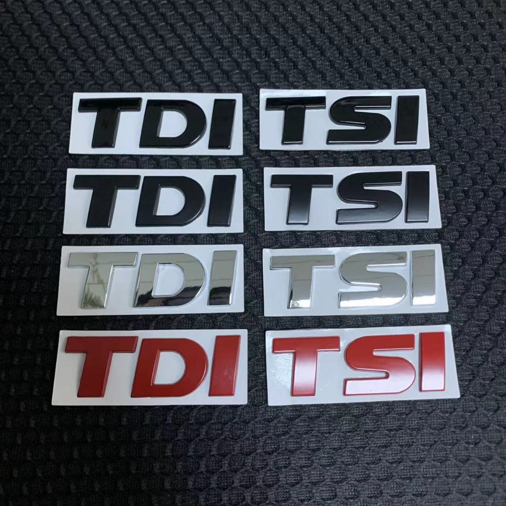 3D Metal Letters For Volkswagen Car Stickers TDI TSI Letters VW Golf 4 ...