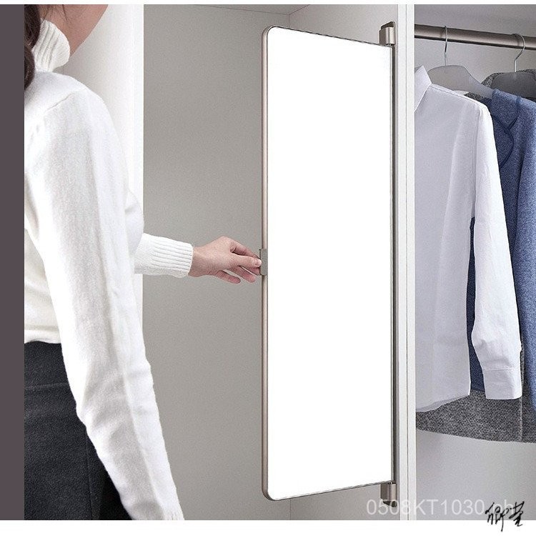 Wardrobe Mirror with Built-in Sliding Track, Full-Length Hidden Home ...