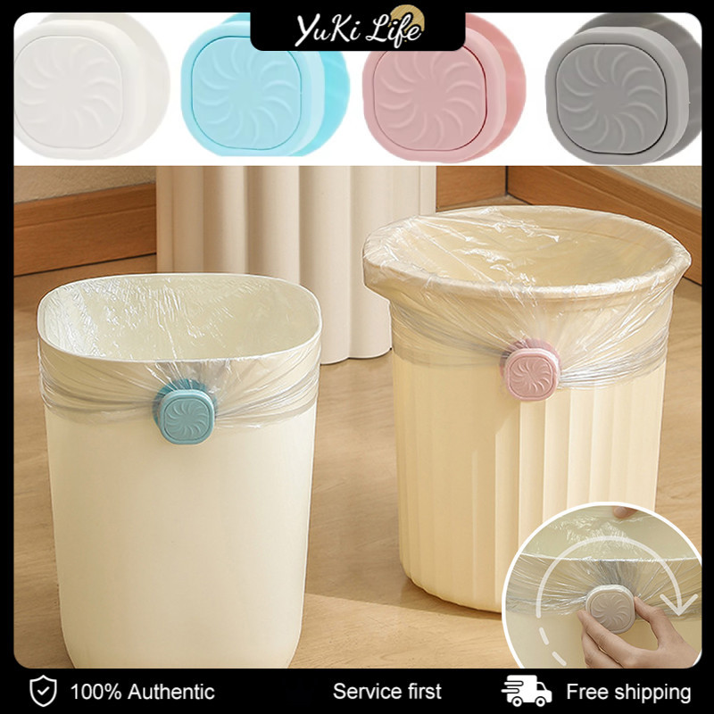 Garbage Bag Rotating Fixed Clip Waste Bin Side Button Waste Basket ...