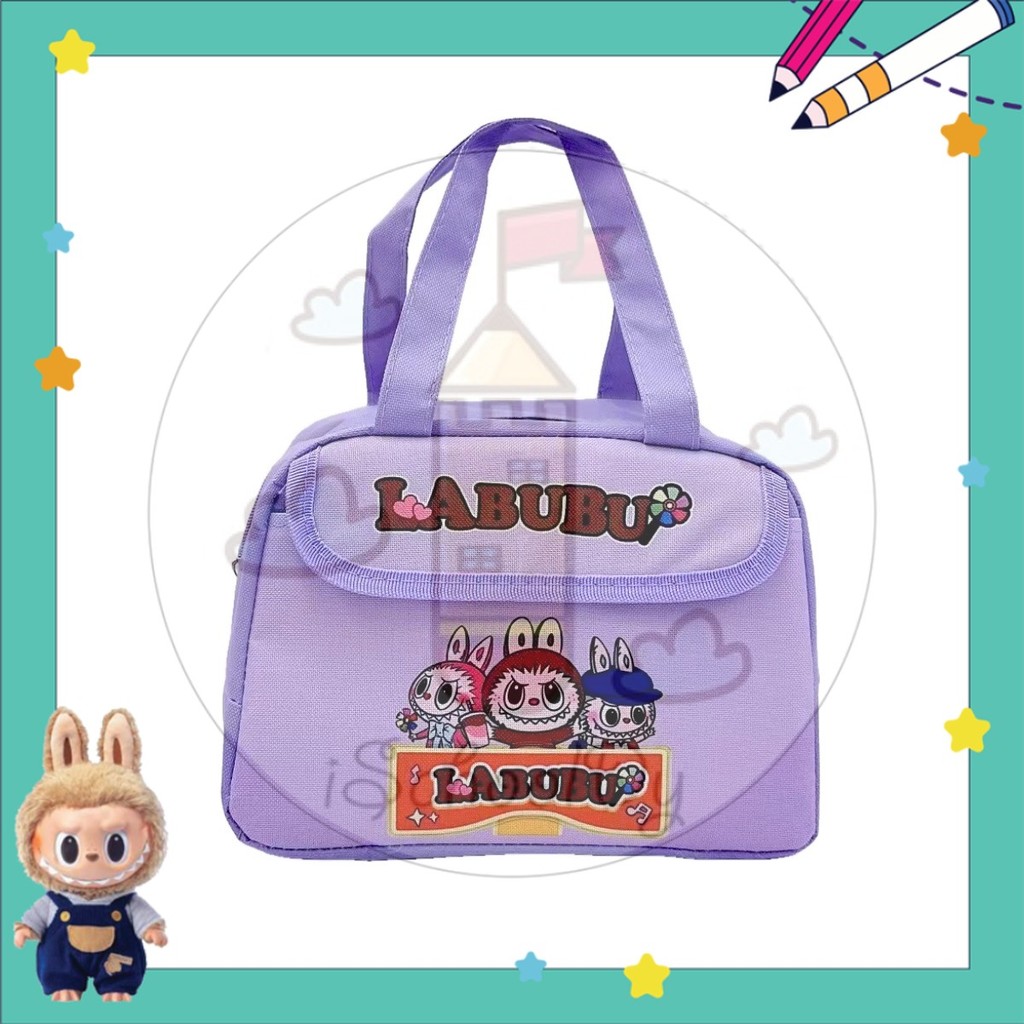 iSchoolDy Kids Cartoon Labubu Set Water Bottle Lunch Box Bekas Makan ...