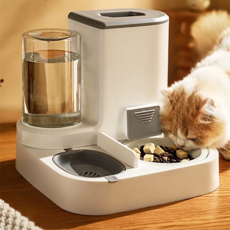 2-in-1 Water Dispenser and Feeder for Cats and Dogs,Automatic Dog Cat ...