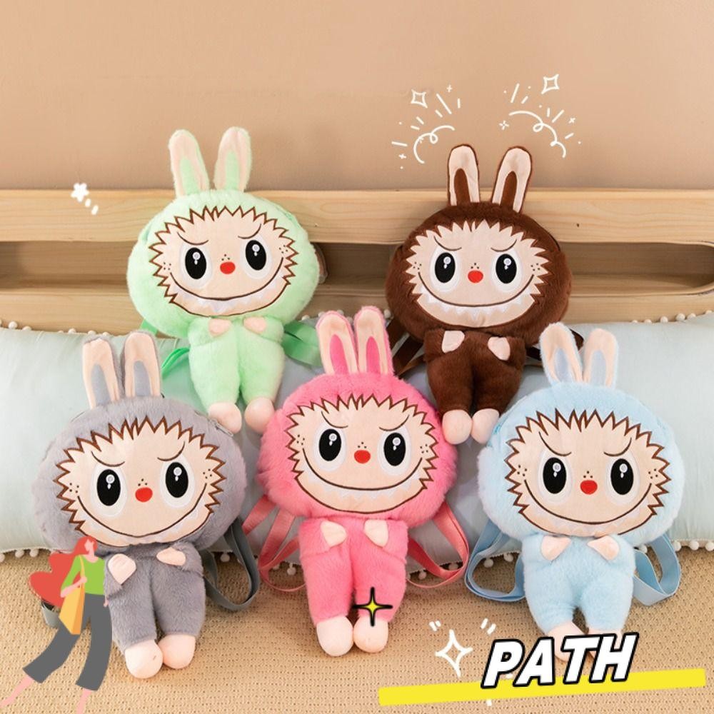 PATH Labubu Plush Backpack, Colourful POP MART Stuffed Toys Backpack ...
