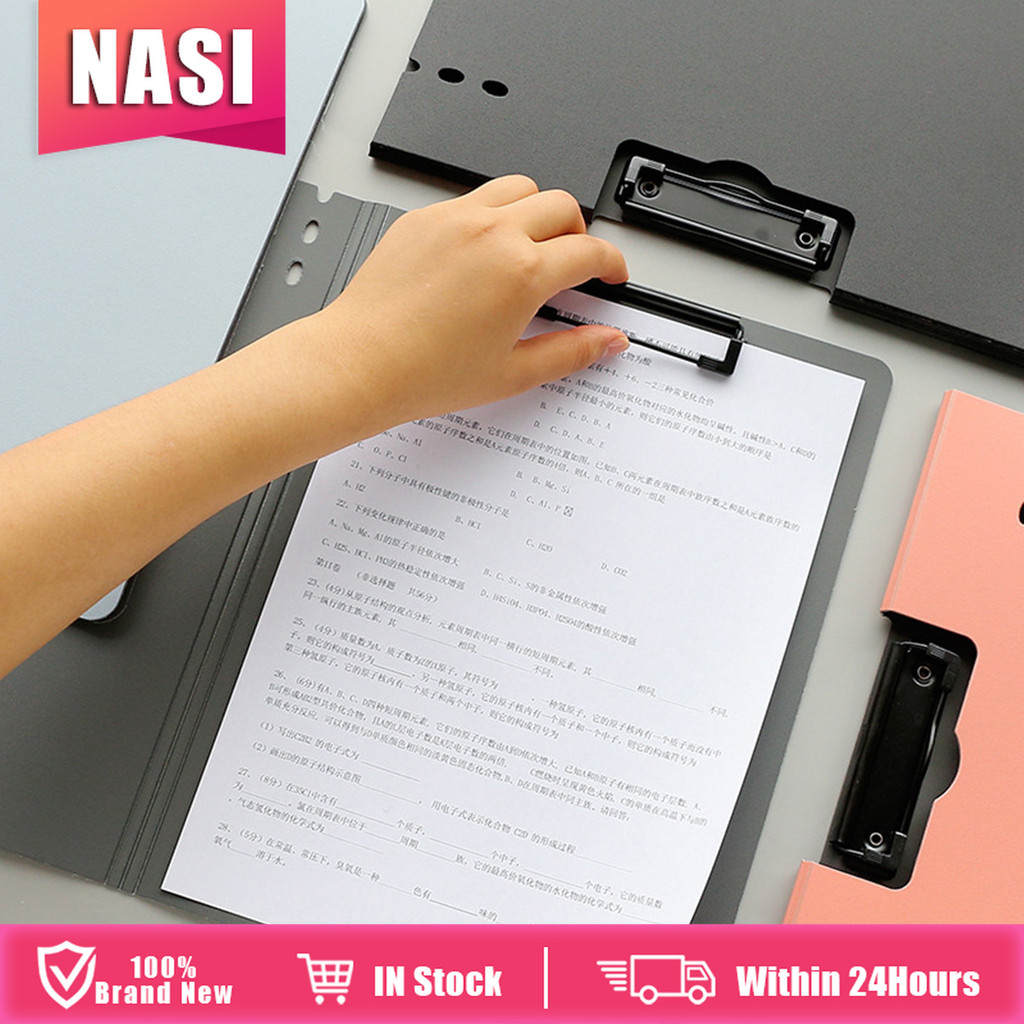 A4 Document Folder Organizer Waterproof Clip File Folder Horizontal ...