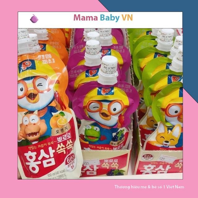 Genuine Korean Baby Paldo Pororo Red Ginseng Drink 1 pack of 100ml ...
