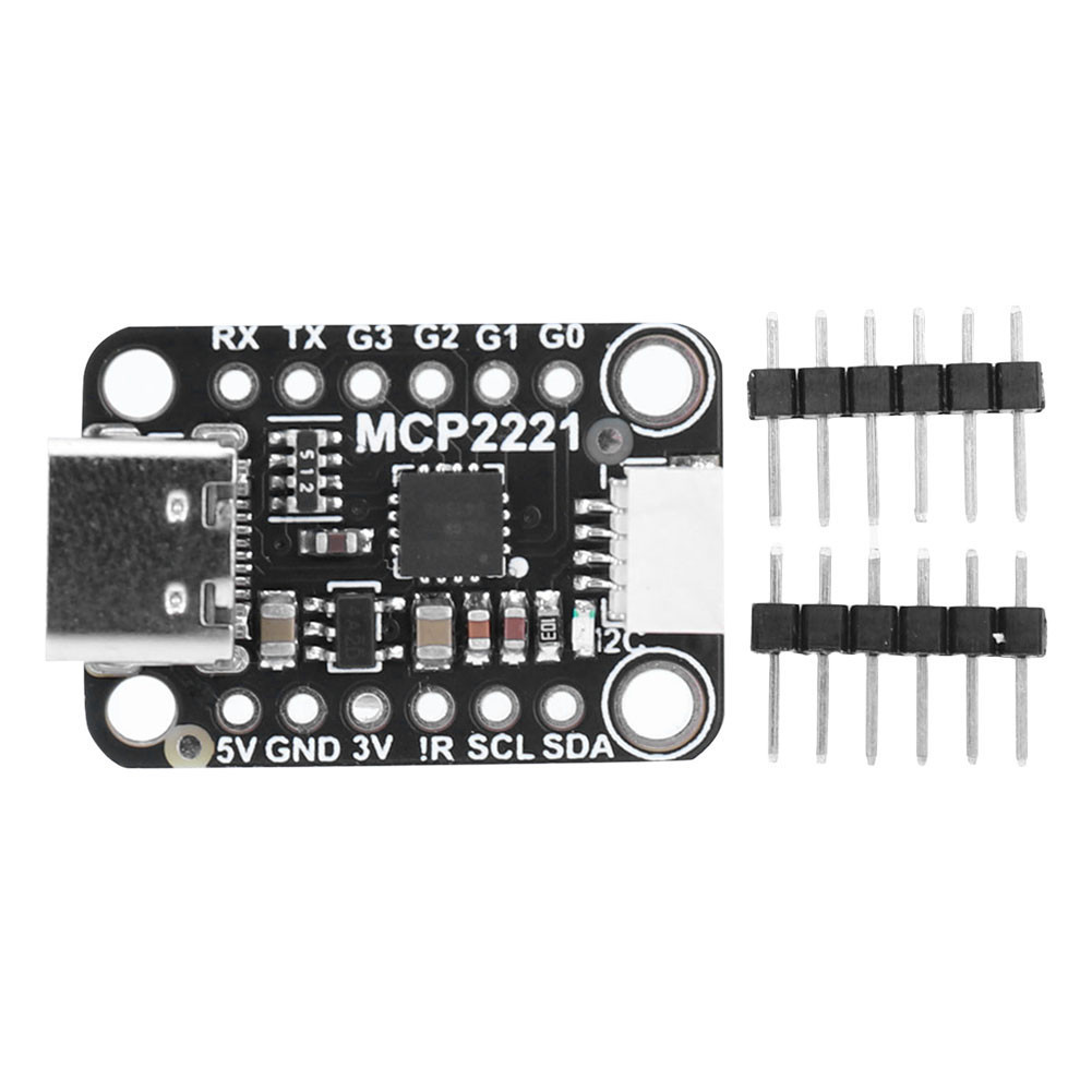 ☫MCP2221A General Purpose USB To GPIO ADC I2C MCP2221A Breakout USB To GPIO Module Board for Ada ...