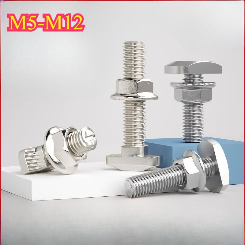 European Standard T-Screw Aluminum Profile T-Type Bolt Nut Flange Nut ...