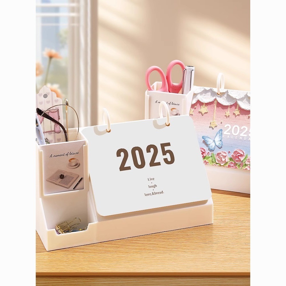 Best-selling Acrylic Desk Calendar 2025 Business Simple Pen Holder ...