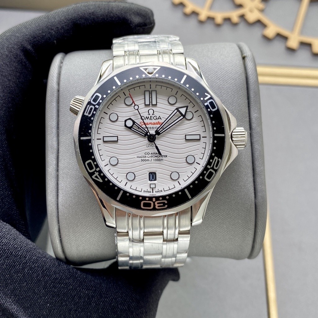 42mm Business Trends Black Dial Fashion Atmospheric Ceramic Ring OMEGA ...