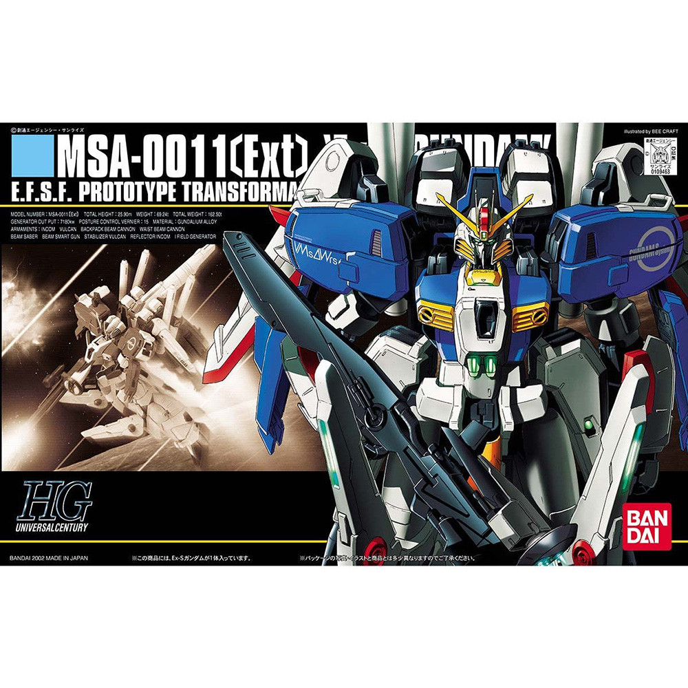 Bandai GUNDAM Assembled Model HGUC 029 1/144 MSA-0011 (EXT) Ex-S GUNDAM ...