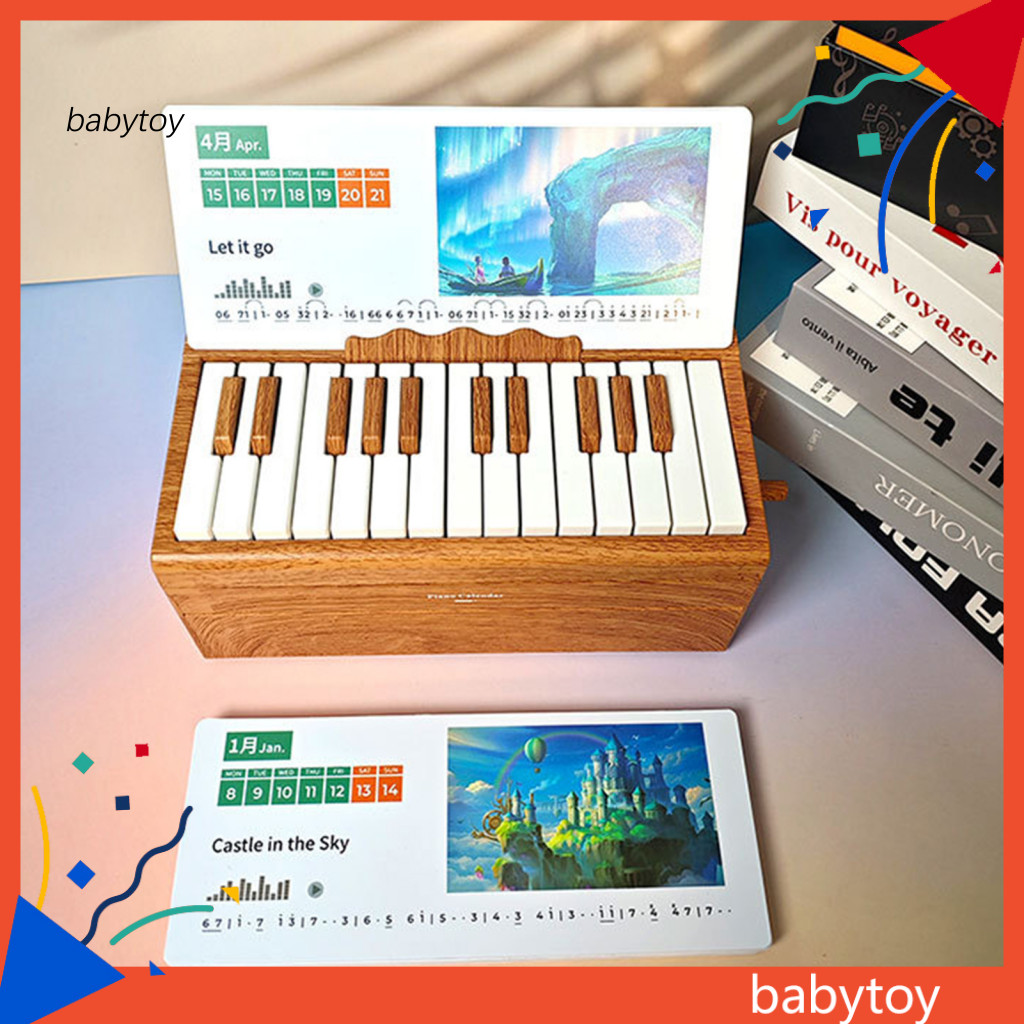 BABY Playable Piano Calendar Mini Piano Calendar Musical Mini Piano ...