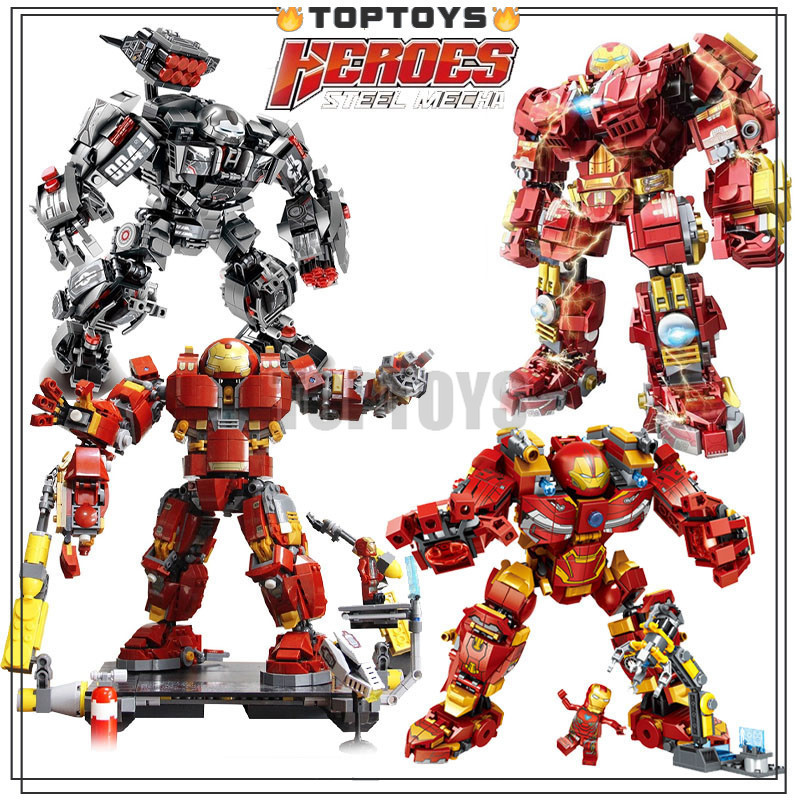 The Avengers Building Blocks Hulk Anti-mech Iron Man Robot Veritech DIY ...