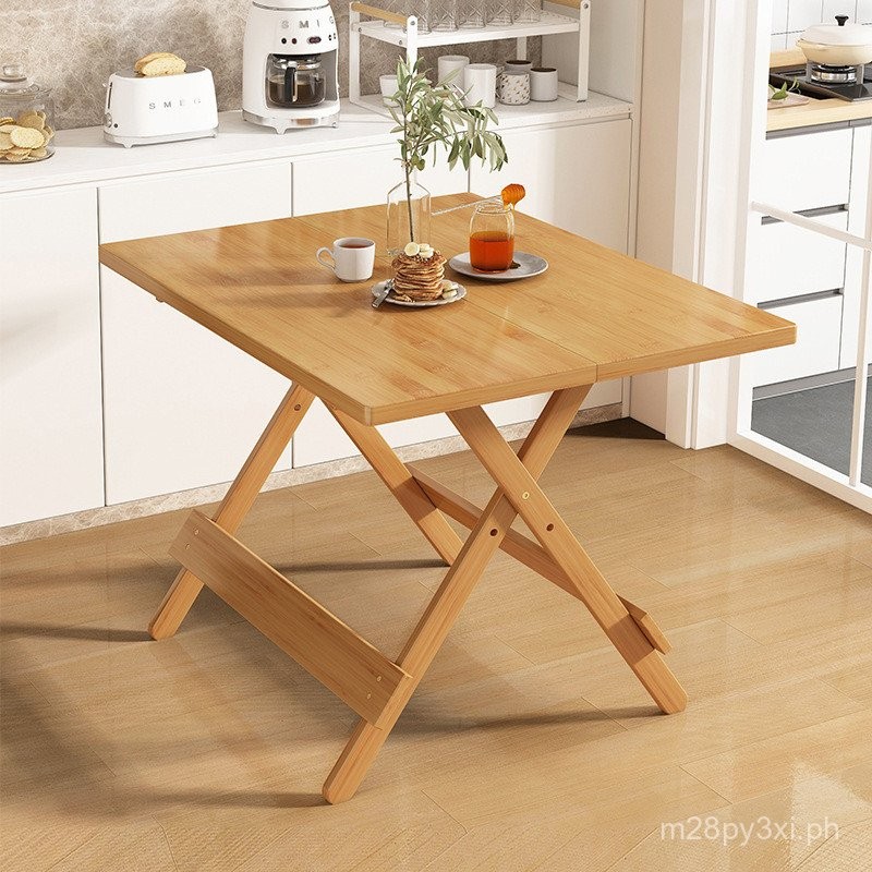 Installation-Free round Table Folding Dining Table Small Apartment Home ...