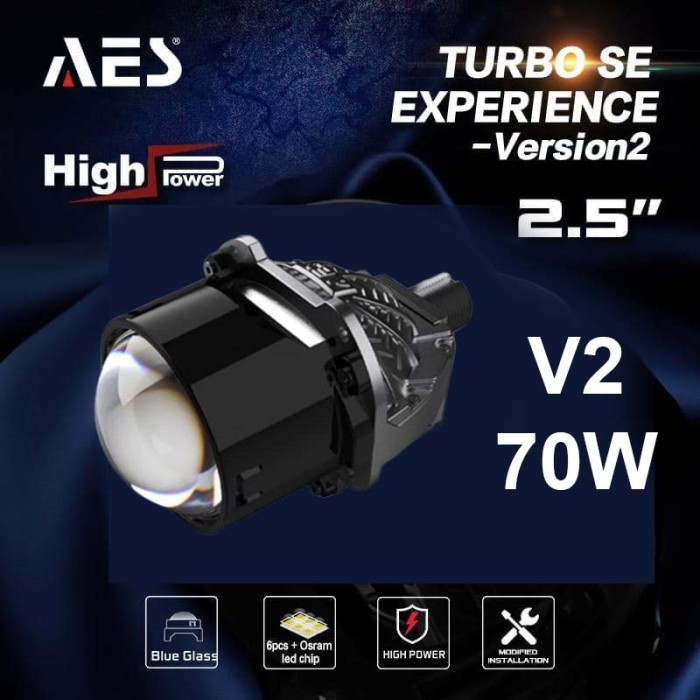 L- AES TURBO Projector BiLED AES EXPERIENCE SE V2 Upgrade 2.5" 70W ...