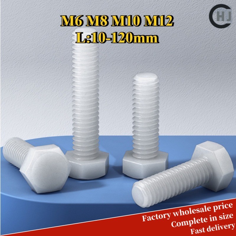 Pa66 Plastic Screw Plastic Screw M6 M8 M10 M12 Nylon External Hexagon ...