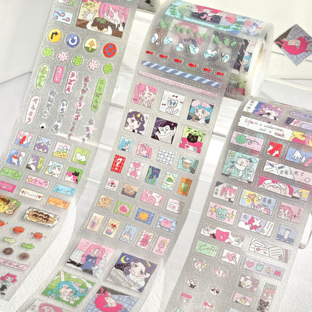 Cdaily|Memory Puzzle Tape Cartoon Character Graffiti Small Nose Ga ...