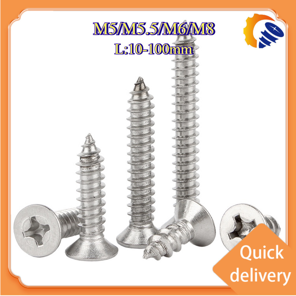 Wdy Screw Pointed Screw SUS304 Countersunk Flat Self-Tapping Screw ...
