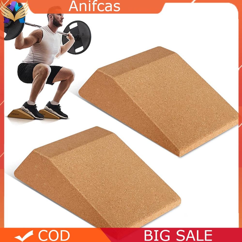 2Pcs Yoga Wedge Blocks Ankle and Calf Stretching Block Corkwood for for ...